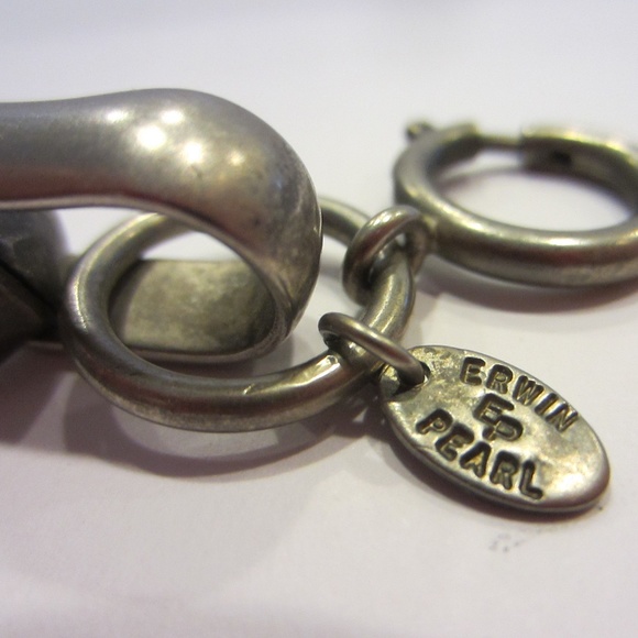 Erwin Pearl | Jewelry | Erwin Pearl Mid Century Modern White Metal Hand ...